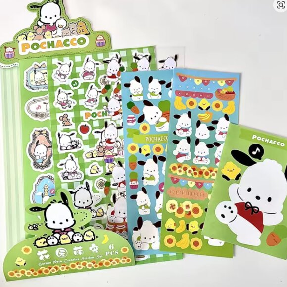 Design | Pochacco 6 Sheet Sticker Pack | Poshmark